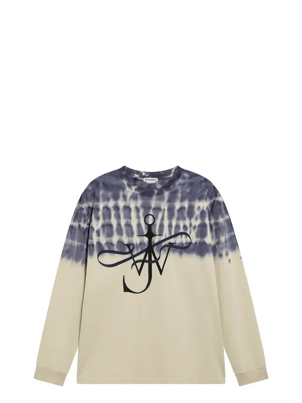 JW Anderson Ecru/navy Logo Print Sweatshirt - Cream