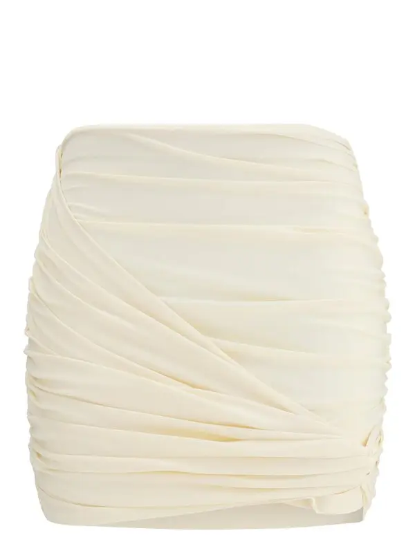 Magda Butrym Draped Ruffle Mini Skirt - Multicolor