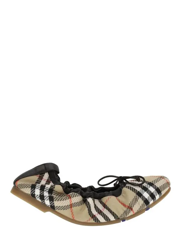 Burberry Fawn Check Ballerinas - Multicolor
