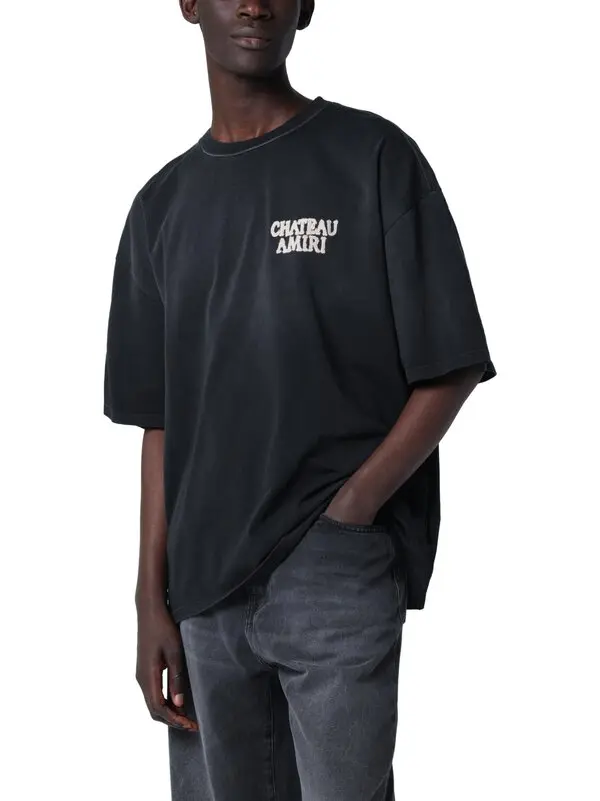 Amiri T-shirt With Chateau Logo - Black
