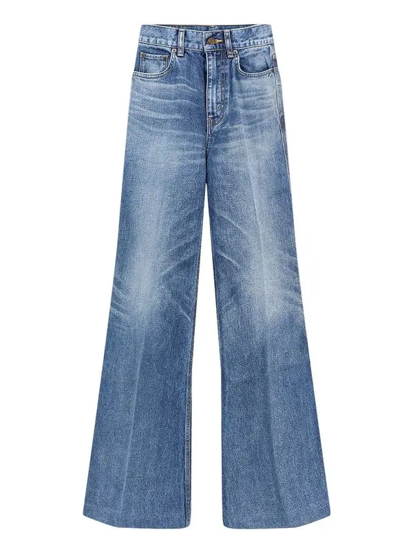 Celine Flared Cotton Jeans - Multicolor