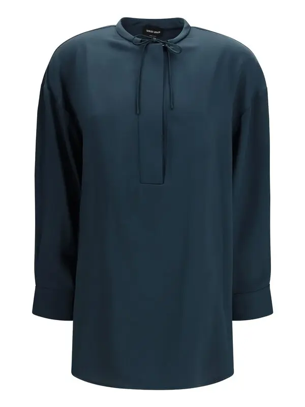 Giorgio Armani Lavallière Blouse - Blue