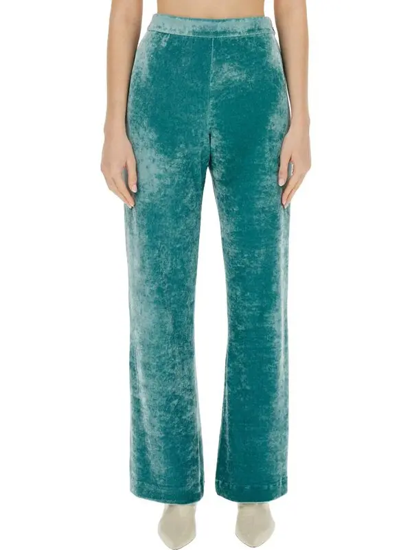 JIL SANDER Wide Leg Velvet Trousers - Multicolor