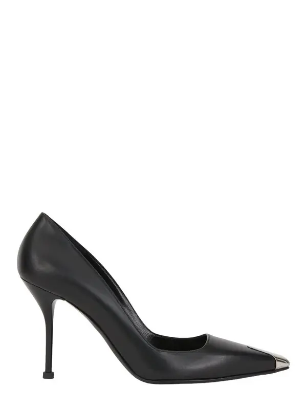 Alexander McQueen Pointed Toe Stiletto Pumps With Metal Cap Toe - Multicolor