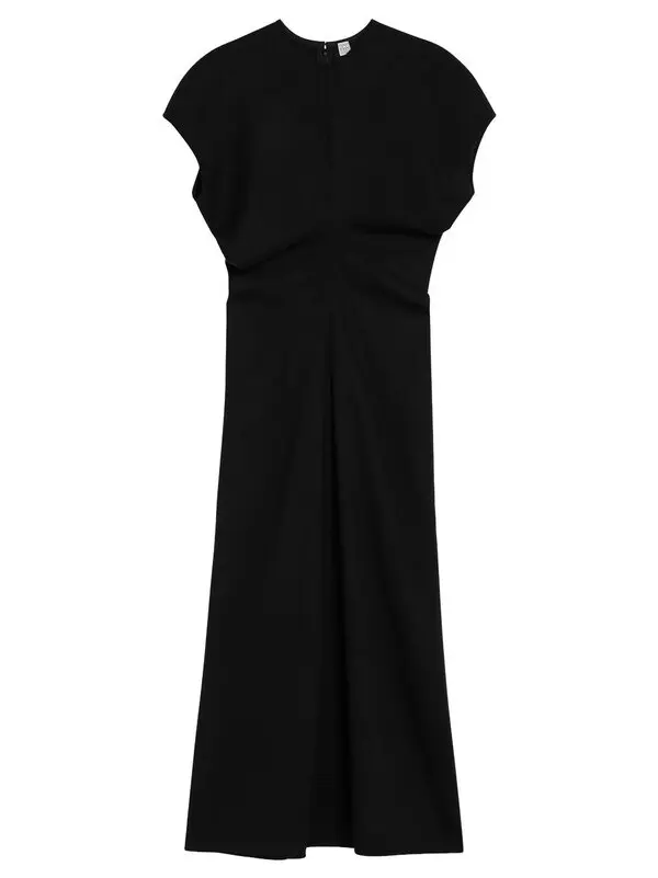 TOTEME Wool Midi Dress - Black
