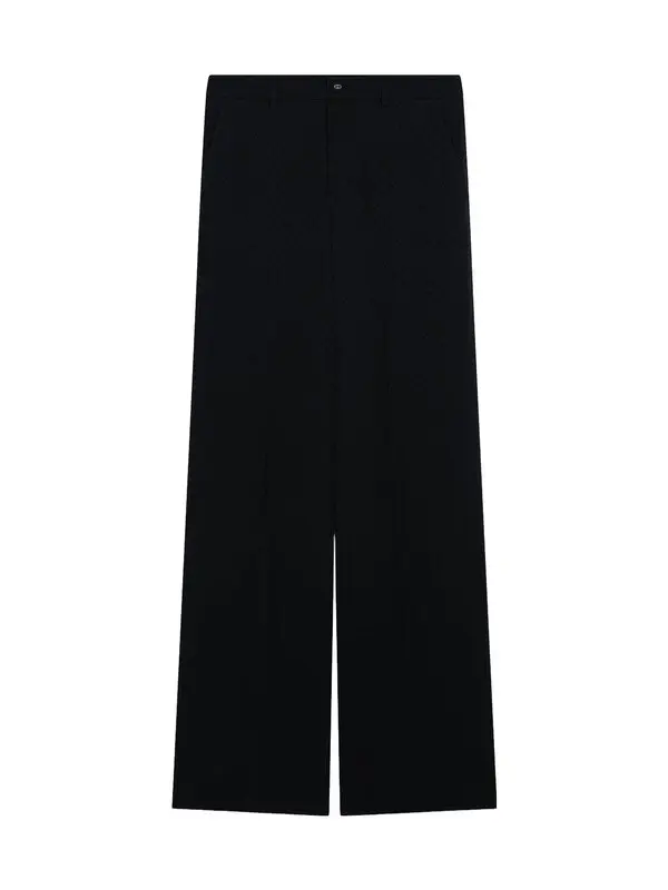 Gucci Jacquard Silk-blend Trousers - Blue