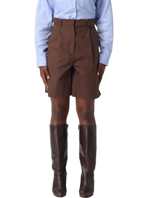Max Mara Tailored Pleated Shorts - Brown