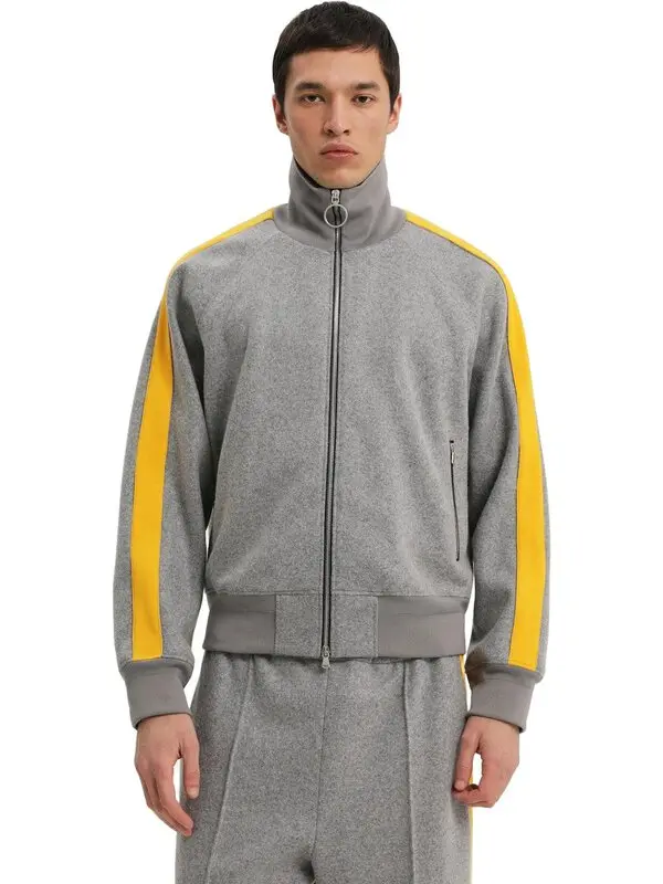 1989 STUDIO Wool Jacket With Side Stripes - Gray