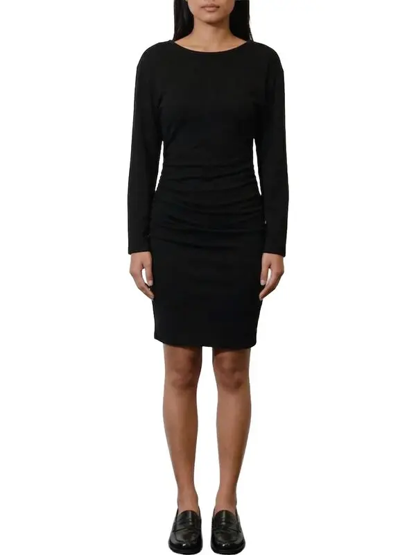 Max Mara Long Sleeve Ruched Dress - Black