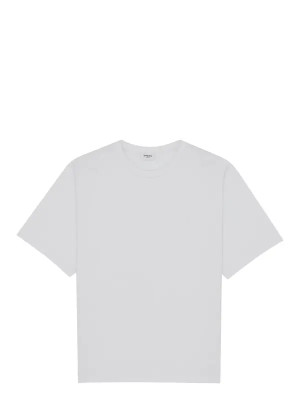 Saint Laurent Oversized Cotton T-shirt With Cassandre Logo - White