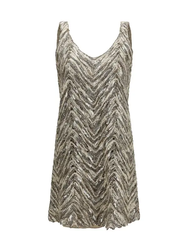 Brunello Cucinelli Sequin Dress - Cream