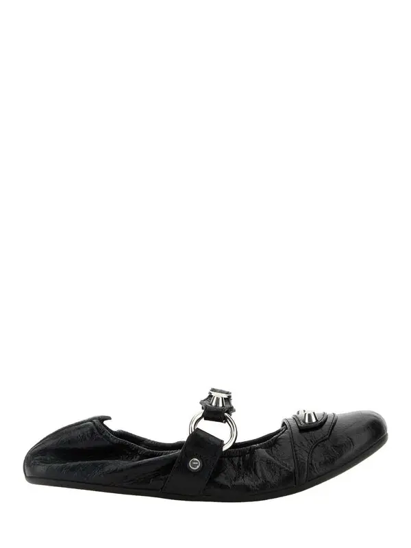 Balenciaga Leather Ballerinas - Black