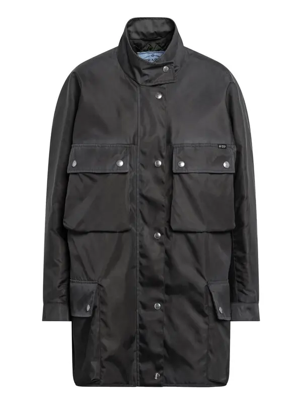 Prada Washed Re-nylon Raincoat - Gray