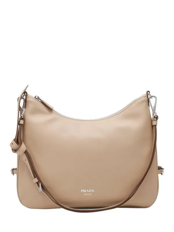 Prada Calf Leather Shoulder Bag - Cream