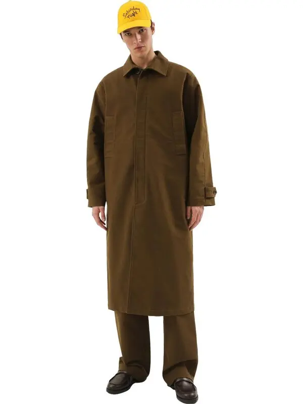 1989 STUDIO Olive Mackintosh Coat - Green