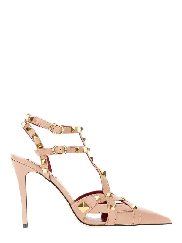 Valentino Garavani Studded Strappy High Heel Pumps - Multicolor