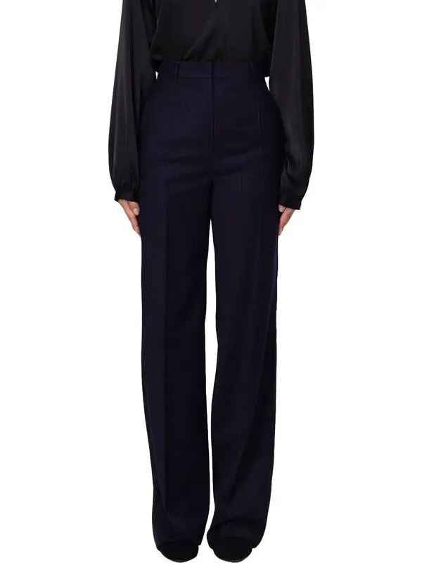 Max Mara Tailored Pinstriped Trousers - Blue