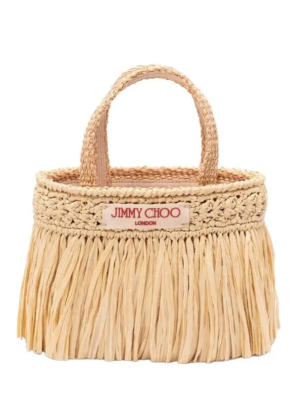 JIMMY CHOO Beach Tote E/w Mini Raffia Bag - Multicolor