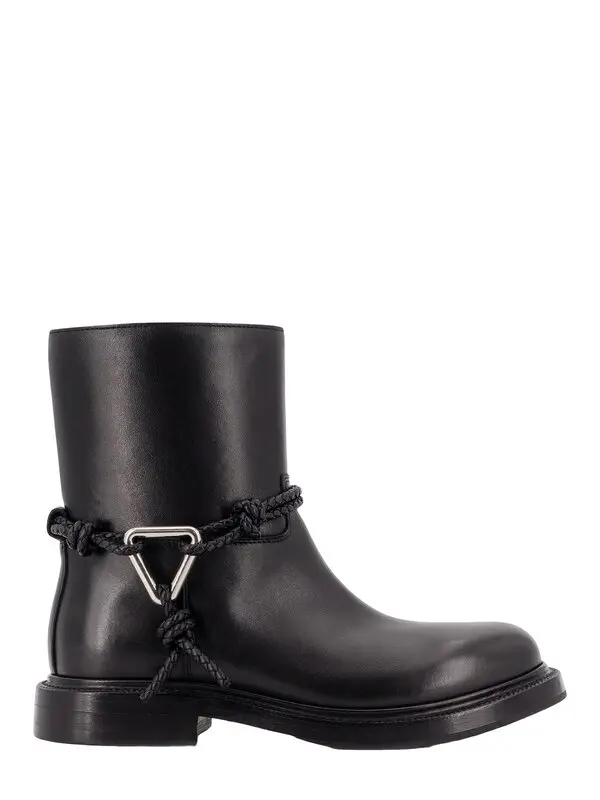 Bottega Veneta Leather Ankle Boots - Black