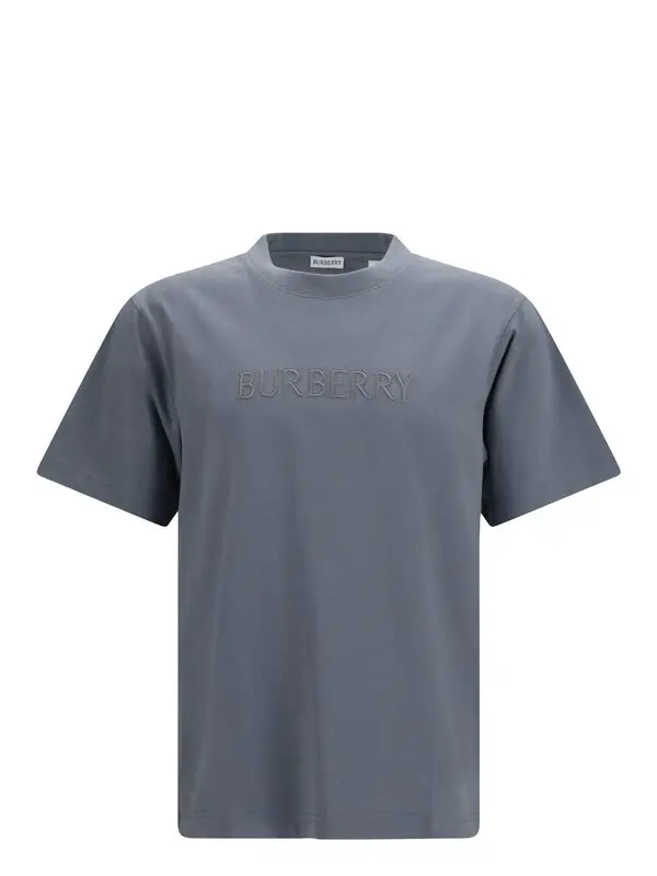 Burberry Cotton Logo T-shirt - Gray