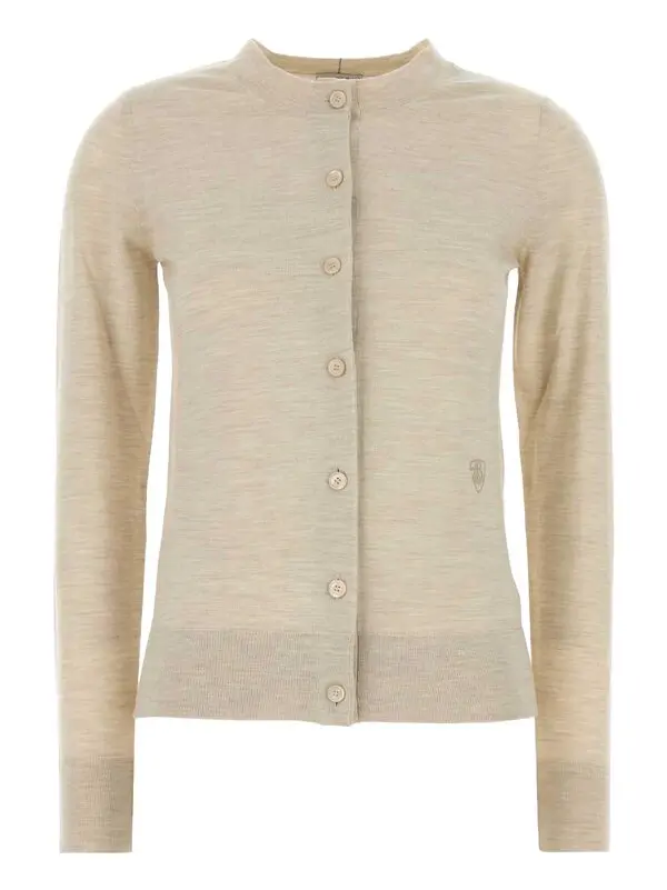 Burberry Sand Wool Cardigan - Brown