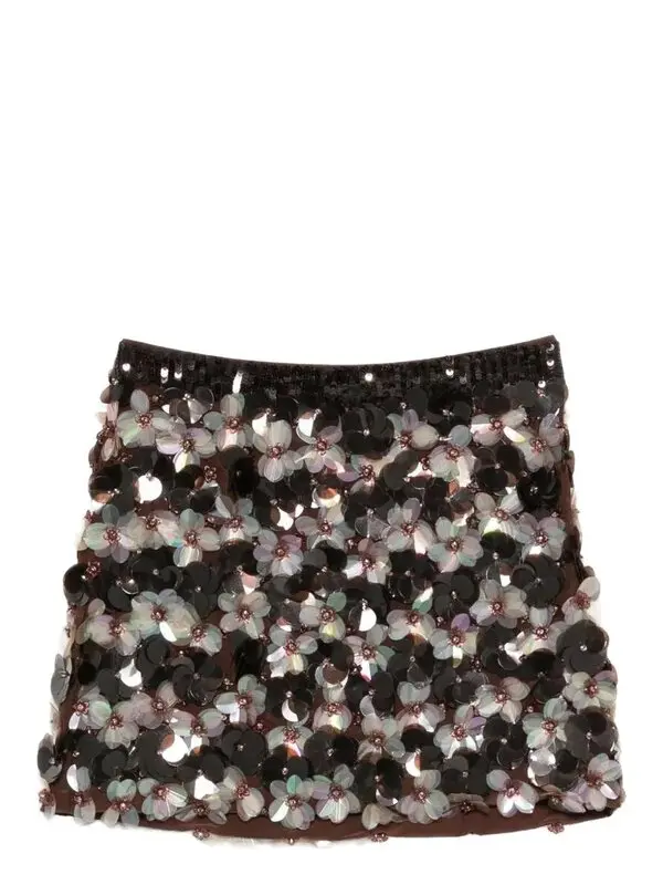 P.a.r.o.s.h Sequin Embellished Mini Skirt - Multicolor