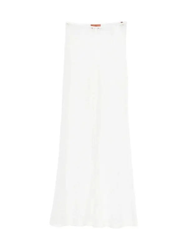 Missoni White Viscose Patterned Pants - Multicolor