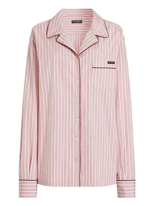 Dolce & Gabbana Striped Silk Blend Shirt - Multicolor