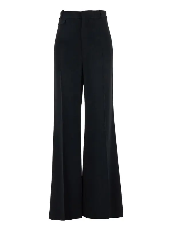 Chloé Wide Leg Viscose Blend Stretch Pants - Multicolor