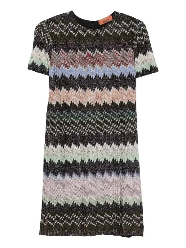 Missoni Zigzag Knit Short Dress - Multicolor