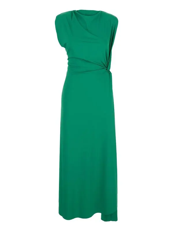 Victoria Beckham Asymmetrical Sleeveless Tech Fabric Dress - Multicolor