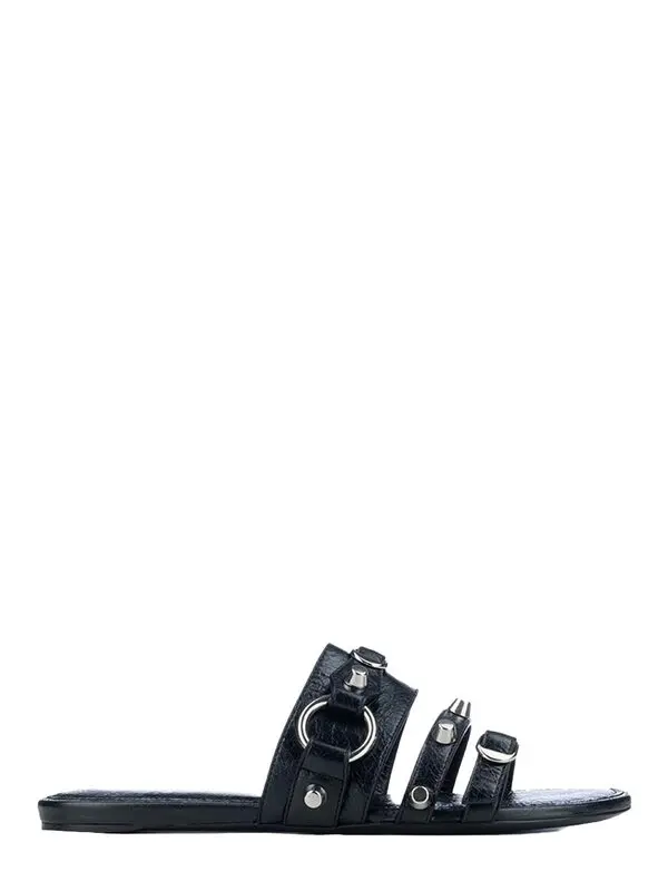 Balenciaga Embellished Strap Slide Sandals - Multicolor
