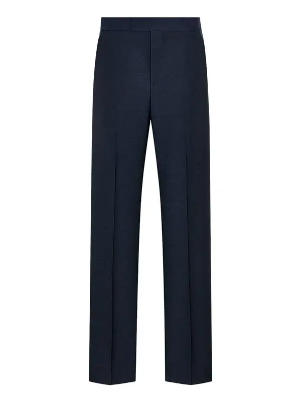 Dior Wool And Mohair Trousers With Satin Details - Multicolor