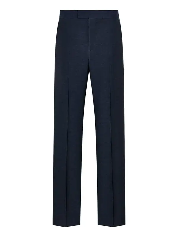 Dior Wool And Mohair Trousers With Satin Details - Multicolor