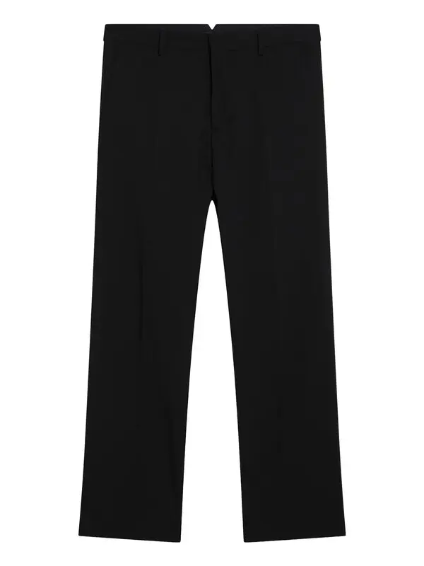 Ami Wool Gabardine Trousers - Black