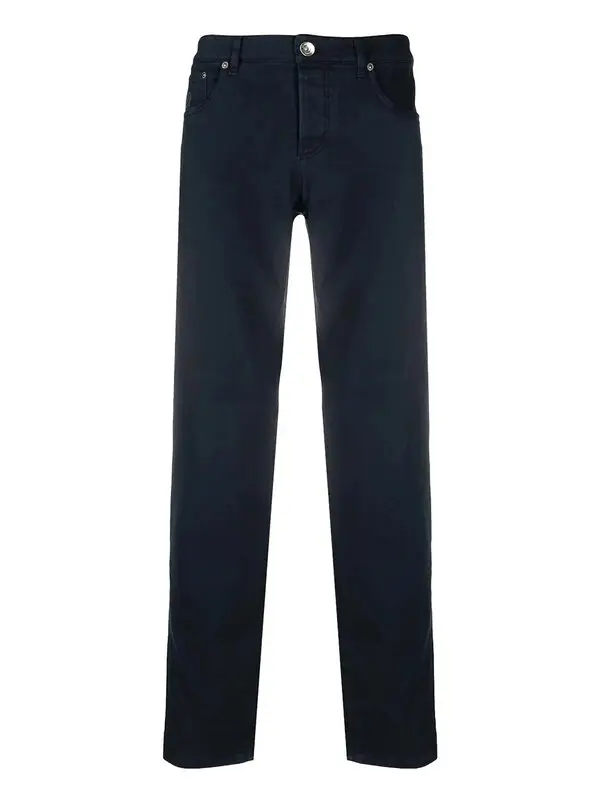 Brunello Cucinelli Straight Leg Stretch-cotton Denim Jeans - Multicolor