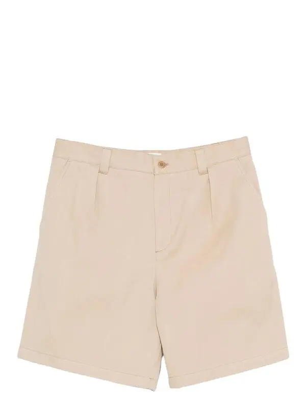 A.p.c. Chino Shorts With Pleated Detail - Cream