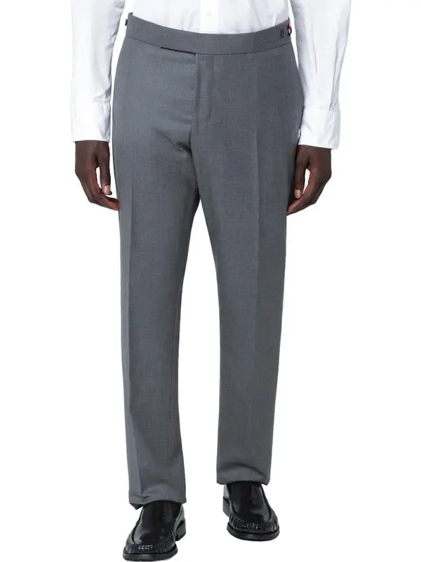Thom Browne Grey Wool Trousers - Gray