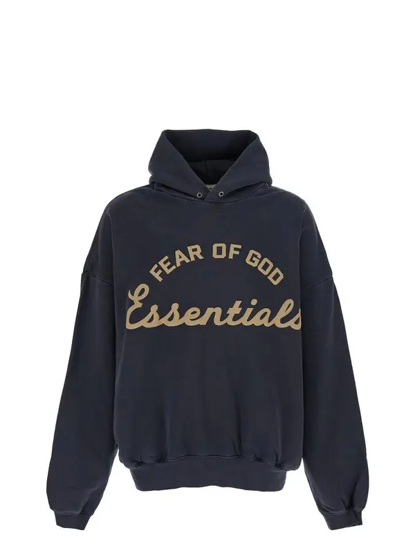 Fear Of God Black Cotton Hoodie - Multicolor
