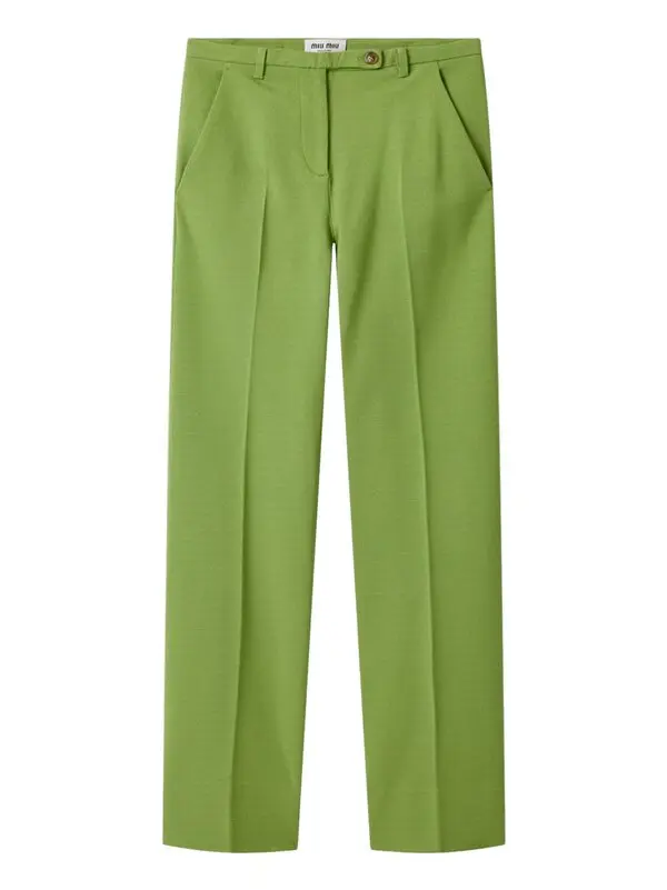Miu Miu Knit Fabric Trousers - Green