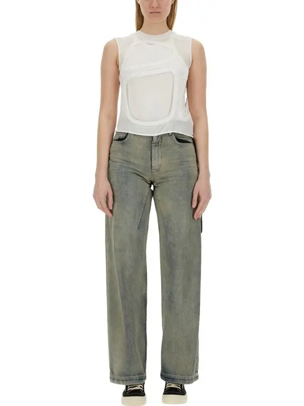 Rick Owens Cut-out Top - White