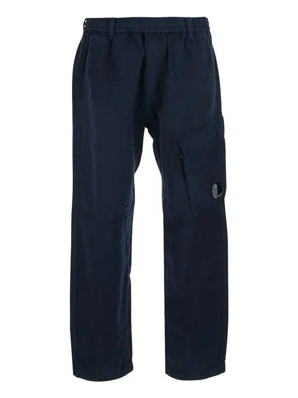 C.P. COMPANY Cotton Linen Blend Cargo Pants - Multicolor