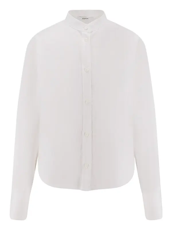 Givenchy Long Sleeve Cotton Shirt With Open Back - White