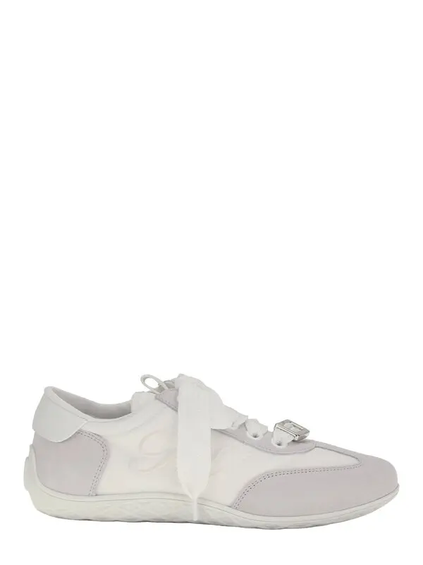 ROGER VIVIER Viv Low Sneakers With Buckle Detail - White