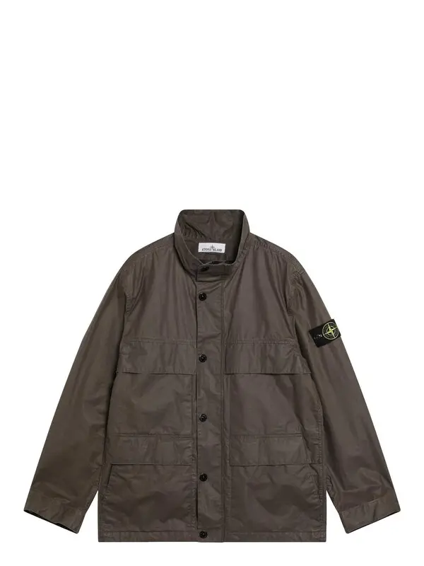 Stone Island Waxed Cotton Canvas Field Jacket - Brown