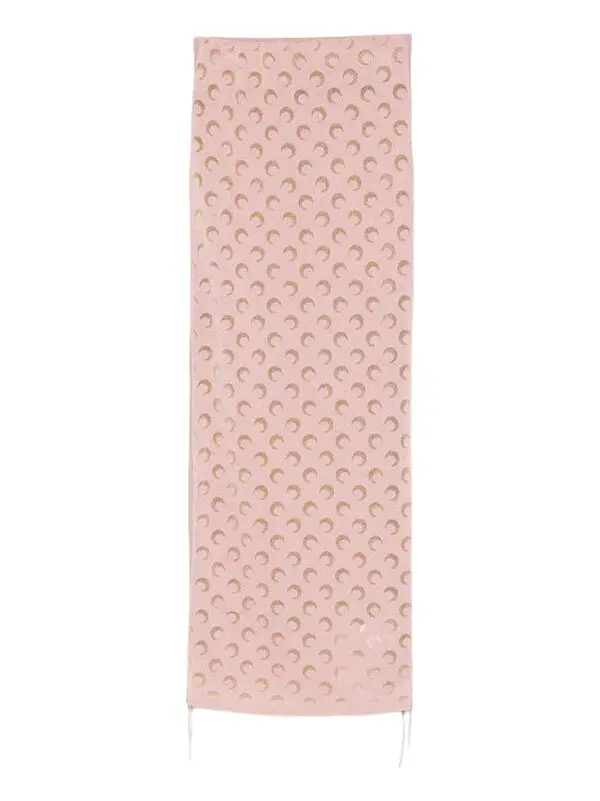 MARINE SERRE Fitted Skirt With Moon Print - Pink