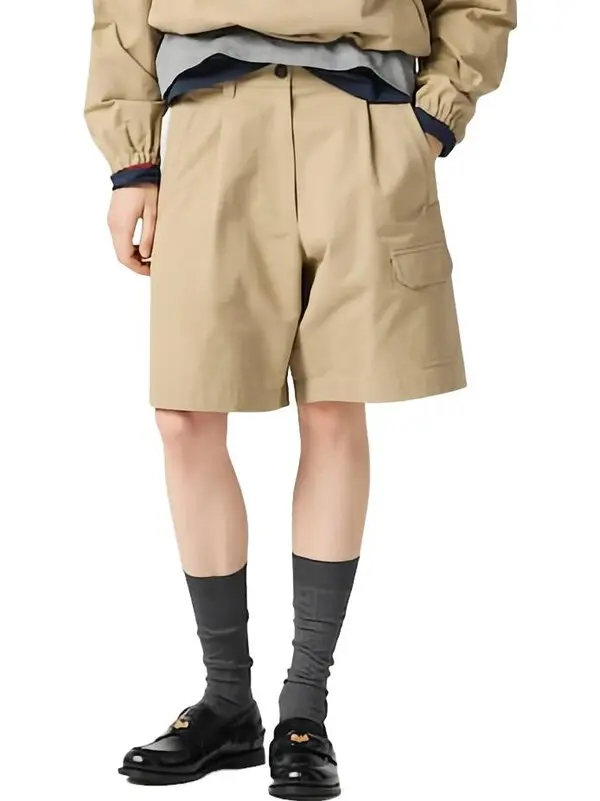 Miu Miu Tailored Cargo Shorts - Cream