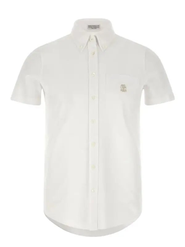 Brunello Cucinelli Short Sleeve Button-up Shirt - Multicolor