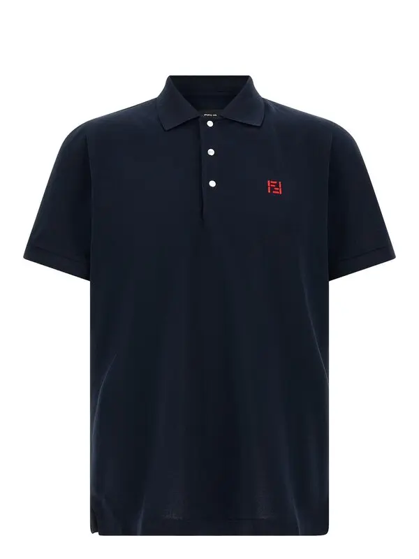 Fendi Ff Selleria' Polo Shirt - Blue