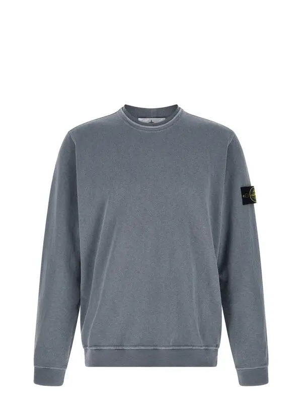 Stone Island Brushed Cotton Sweatshirt - Blue